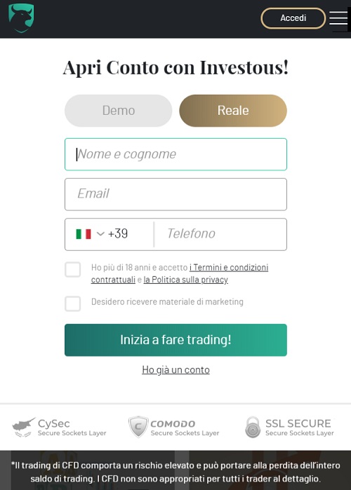 Investous è sicuro? Leggi le novità e le Opinioni [2025 ]